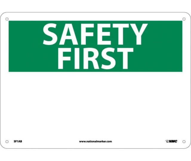 Safety First Sign - Barron Equipment & Overhead Doors