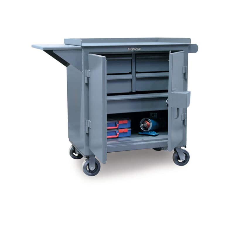 Mobile Maintenance Cart with 5 Drawers and Vise Shelf - Barron ...