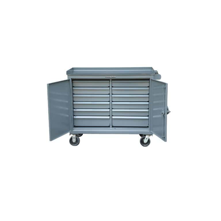 Mobile Maintenance Cart with 5 Drawers and Vise Shelf - Barron ...