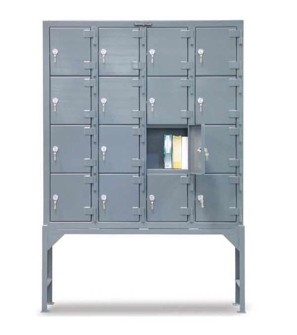 Industrial Locker with 16 Compartments and Key Locks - Barron Equipment ...