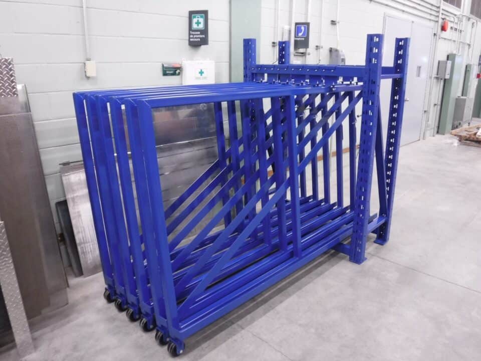 Roll Out Vertical Sheet Rack - Barron Equipment & Overhead Doors