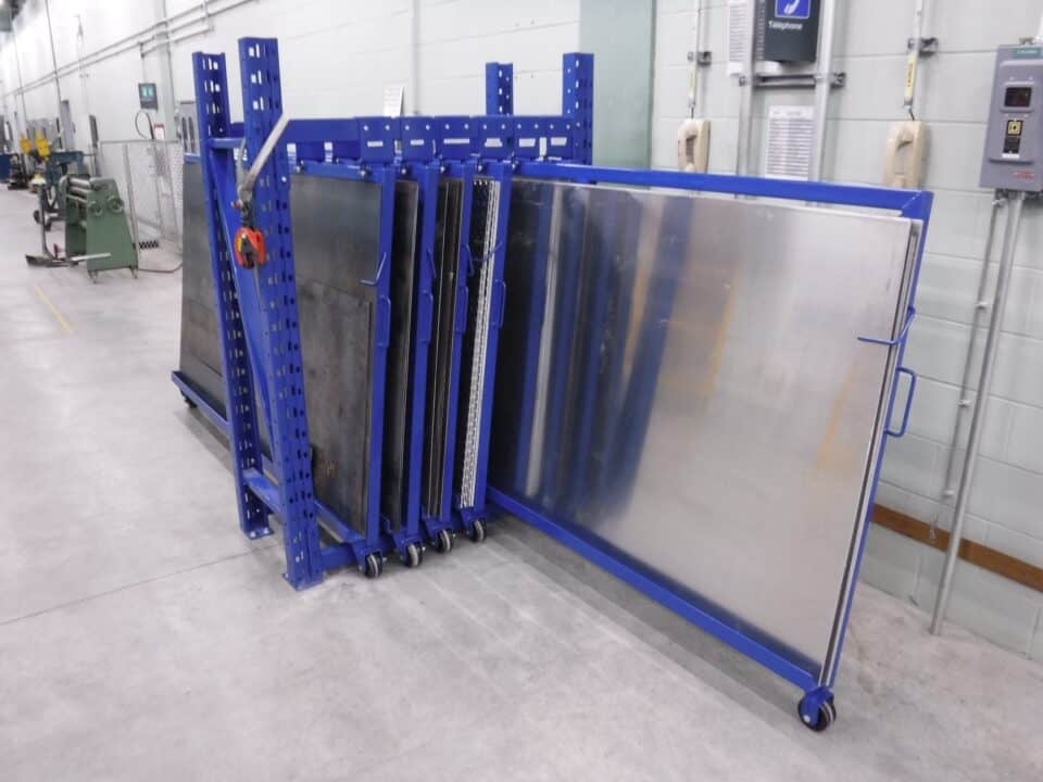 Roll Out Vertical Sheet Rack - Barron Equipment & Overhead Doors