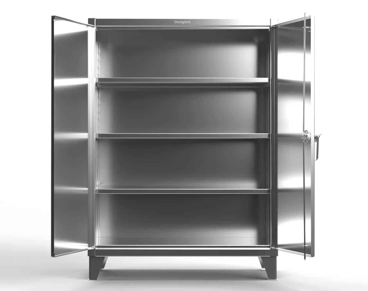 Industrial Stainless-Steel Cabinet with 3 Shelves | Free Shipping