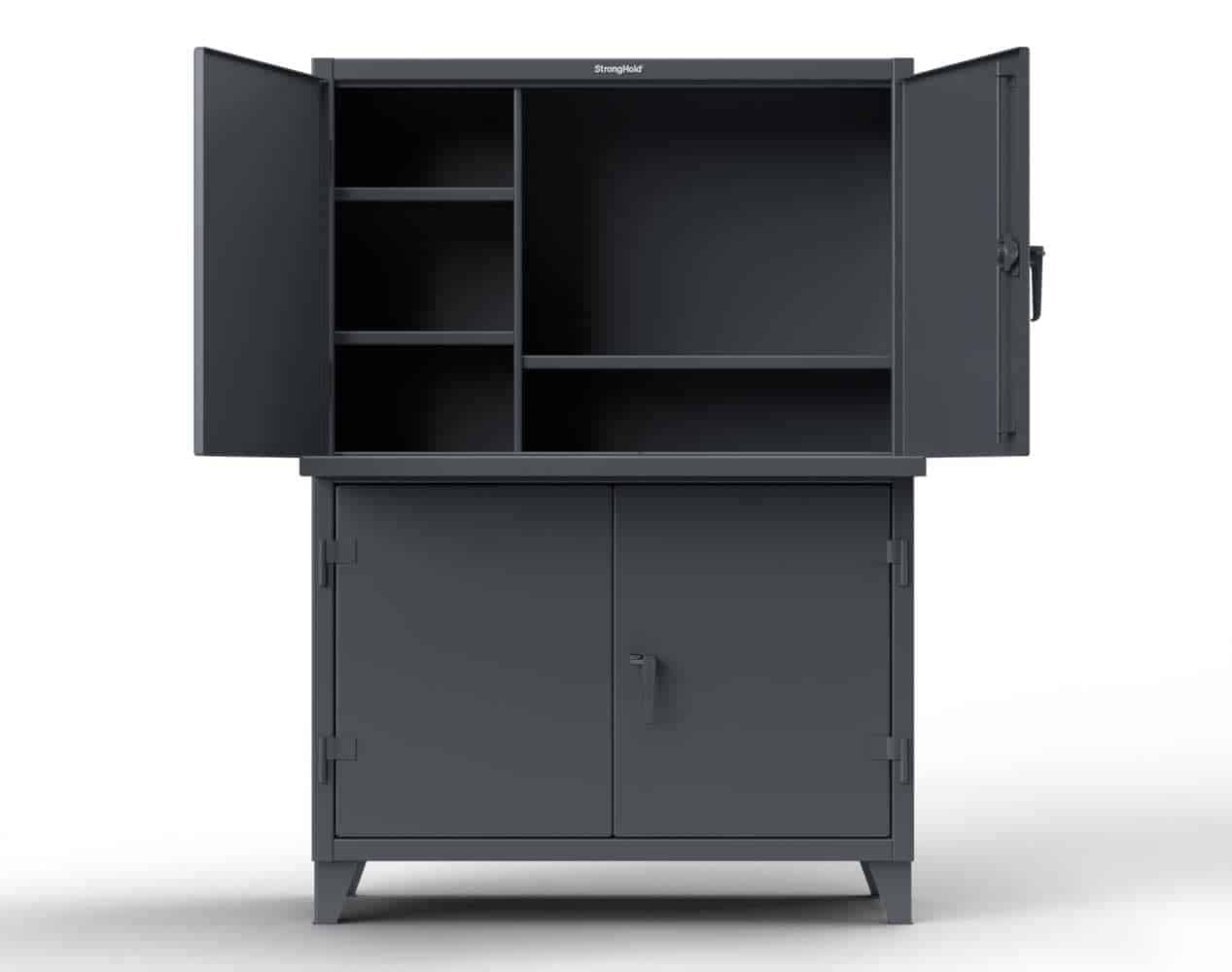 Multi-Compartment Computer Cabinet w/ 3 shelves | Free Shipping