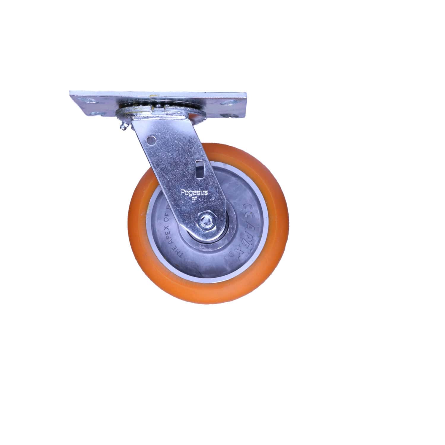 6-Inch Swivel Caster with Polyurethane Wheel and Large Top Plate