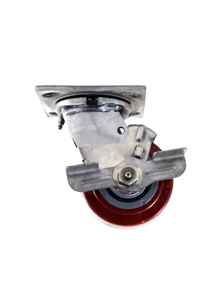 4 Inch Stainless Steel Swivel Caster with Polyurethane Wheel and Top ...