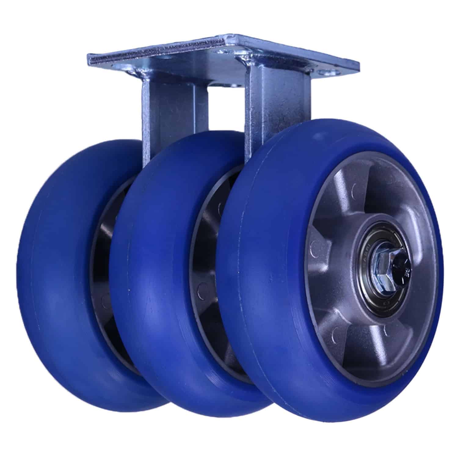 6 Inch Triple Wheel Kingpinless Rigid Caster with High Capacity ...