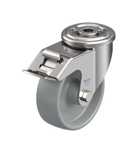 4 Inch Stainless Steel Swivel Caster with Nylon 6 Wheel and Stop-Fix ...