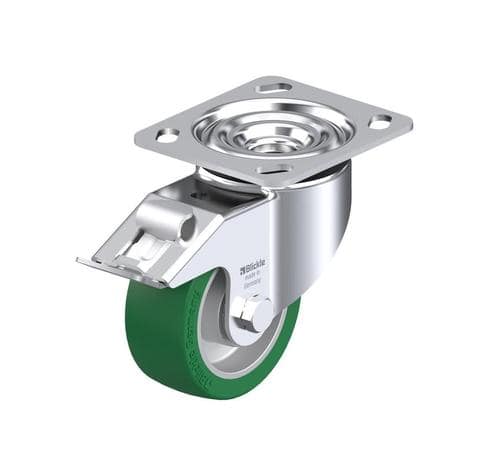 4 Inch Swivel Caster with Blickle Softhane Wheel with Aluminum Core and ...