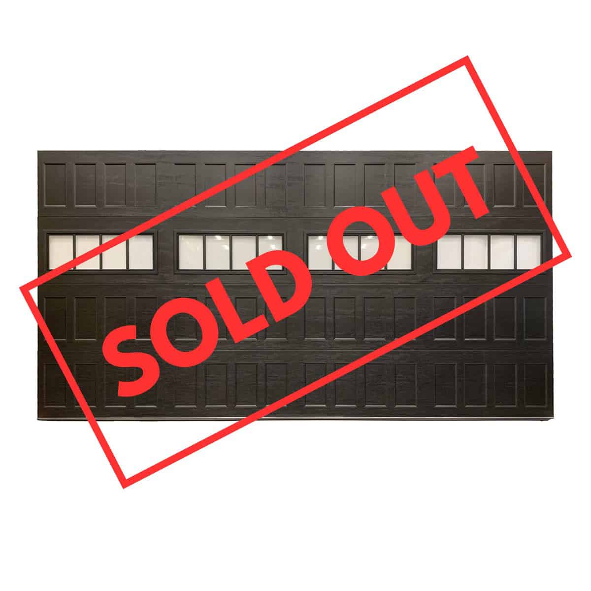 Modern Steel 16 ft x 7 ft Insulated Mocha Garage Door with Windows ...