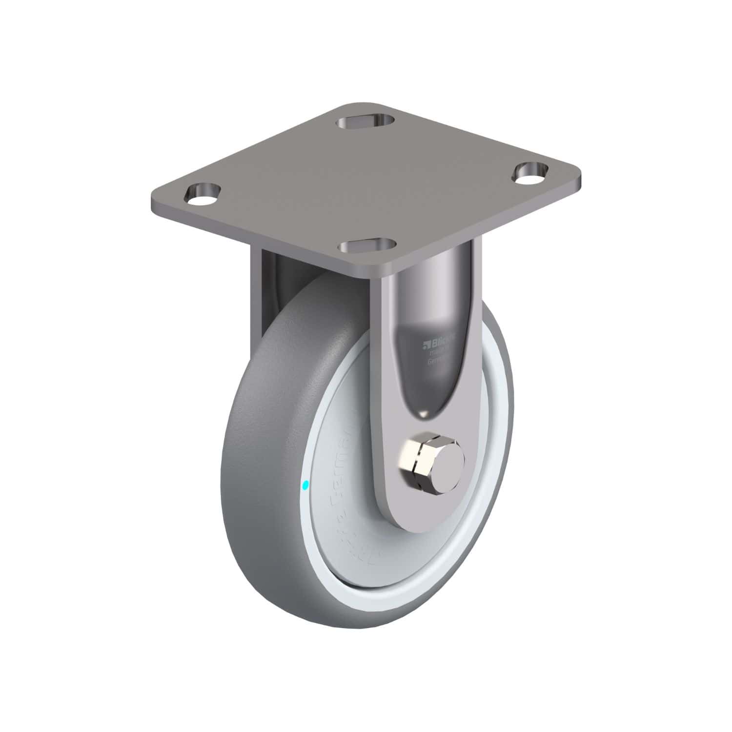 Blickle BKSX-TPA 127KFD-14 Rigid Caster with TPE Wheel