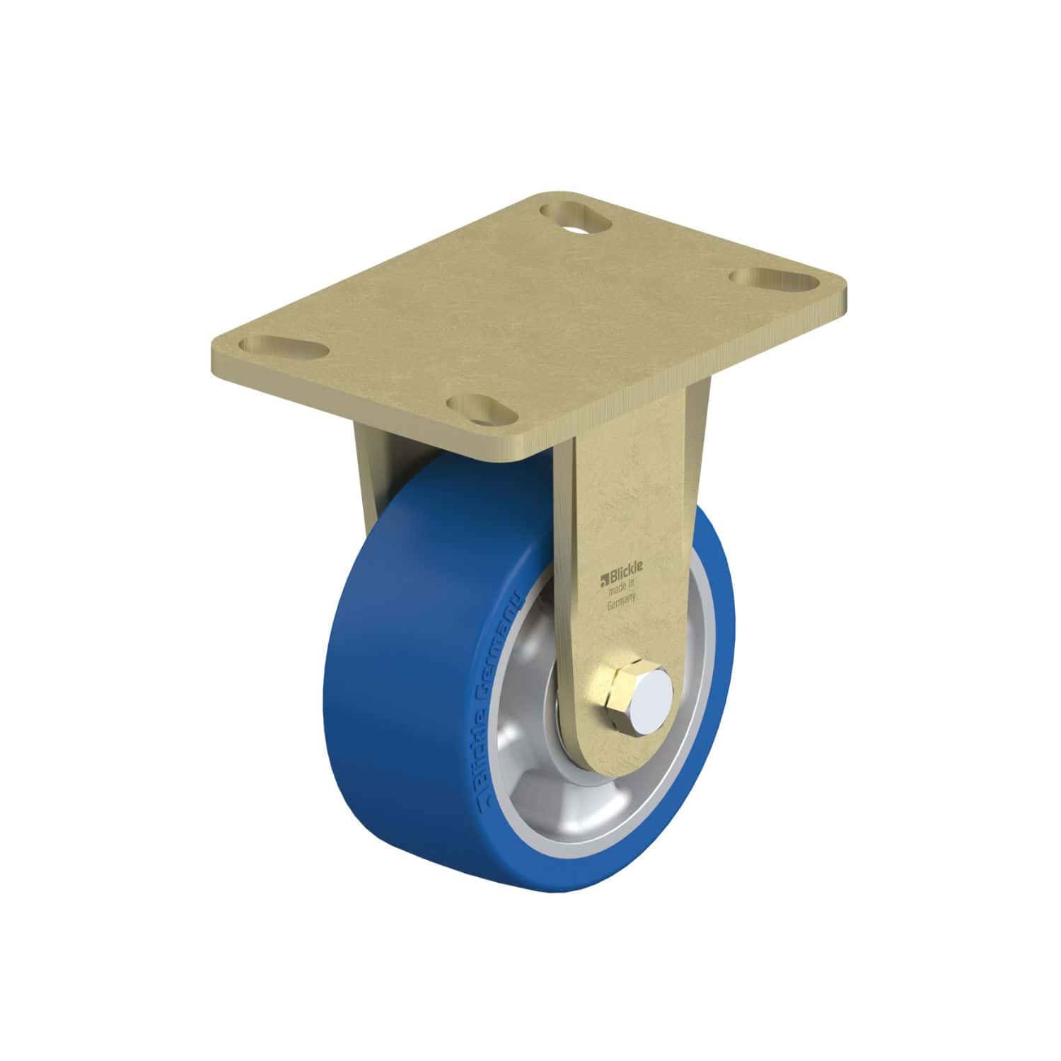 Blickle BS-ALBS 127K-16 Fixed Caster with Polyurethane Wheel