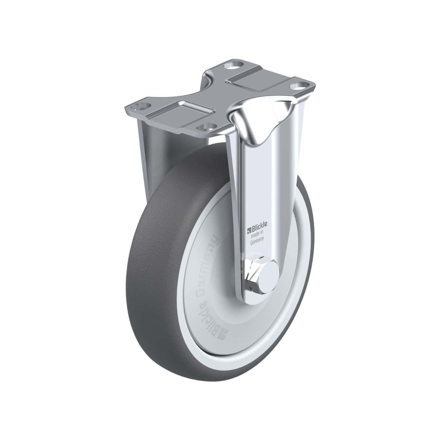 Blickle B-PATH 125KF-12 Rigid Caster - Polyurethane Wheel