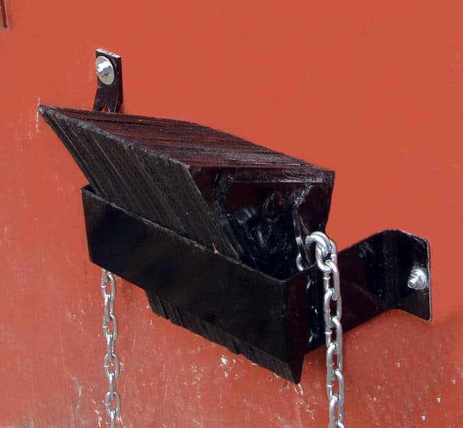 Wall-Mounted Wheel Chock Holder - 14 In. L x 3 In. W x 3 In. H - Barron ...