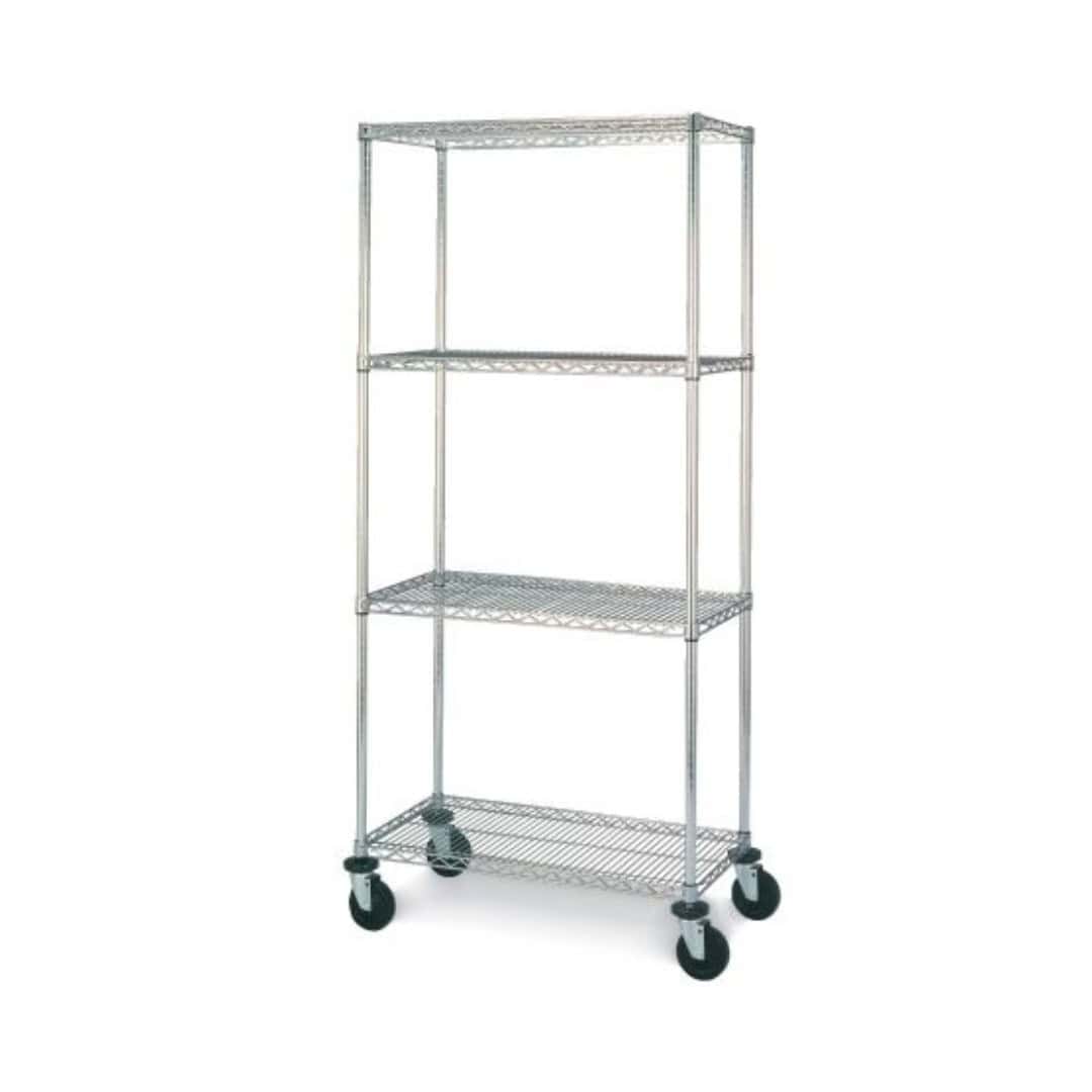 Mobile Wire Rack Shelving - 48 Inch Wide | Barron Equipment
