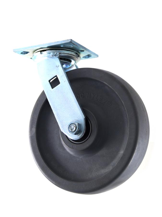 8 Inch Industrial Swivel Caster with Rubber Wheel - Barron Equipment ...